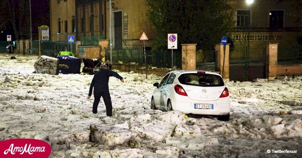 Rome s'est transformé en iceberg après une pluie de grêlons (photos)